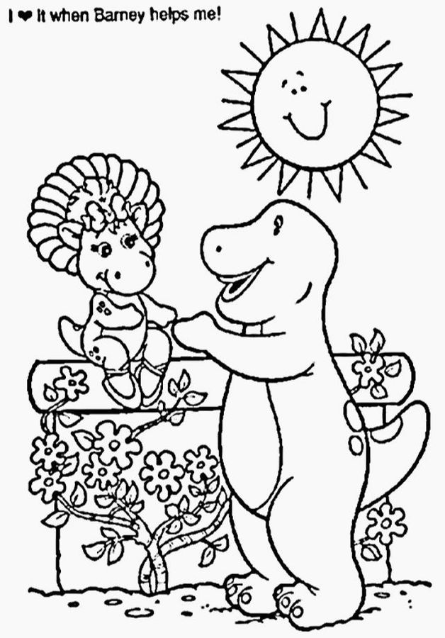 Dibujo de Barney y sus amigos para colorear y pintar #11357