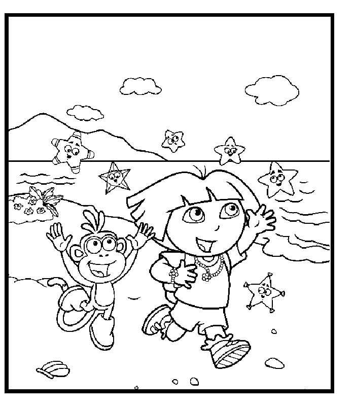 Dibujo de Dora la exploradora para colorear y pintar #13630