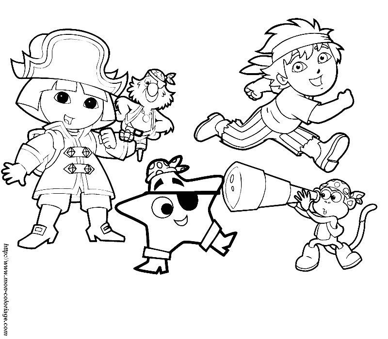 Dibujo de Dora la exploradora para colorear y pintar #13654