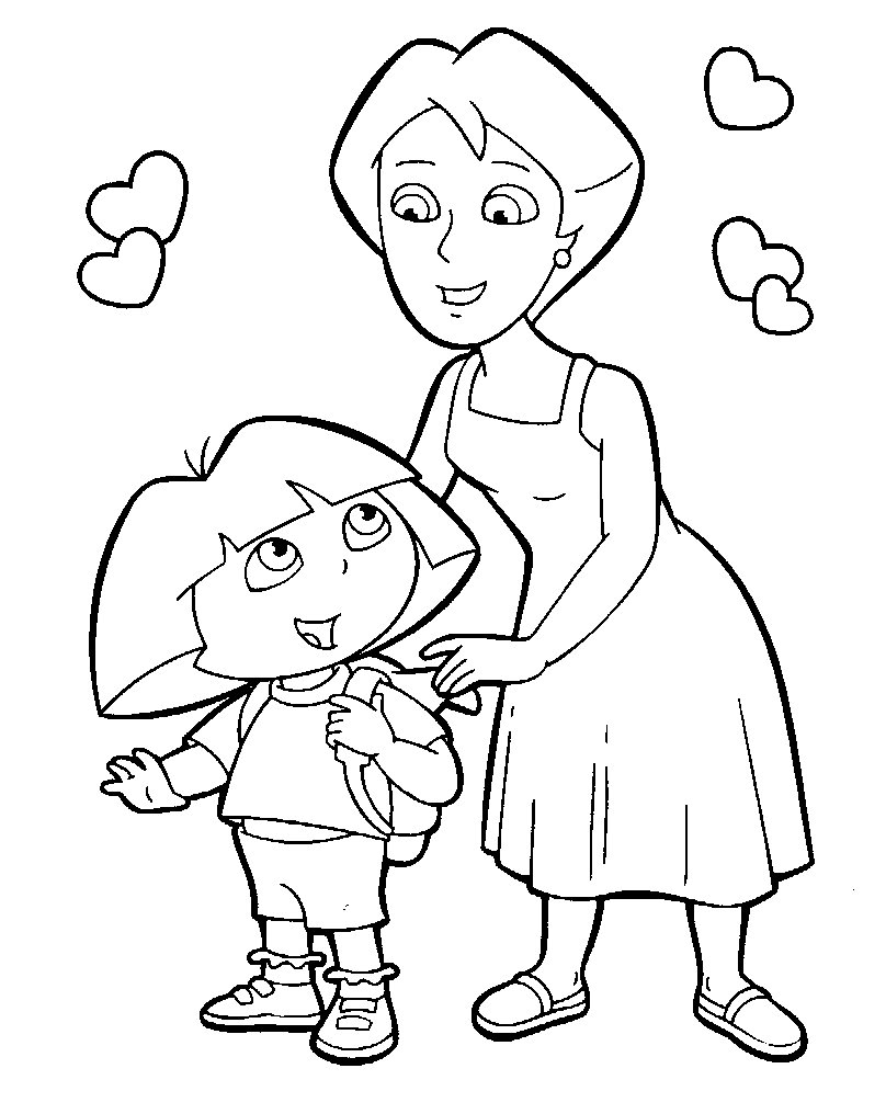 Dibujo de Dora la exploradora para colorear y pintar #13668