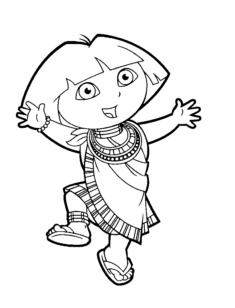 Dibujo de Dora la exploradora para colorear y pintar #13691