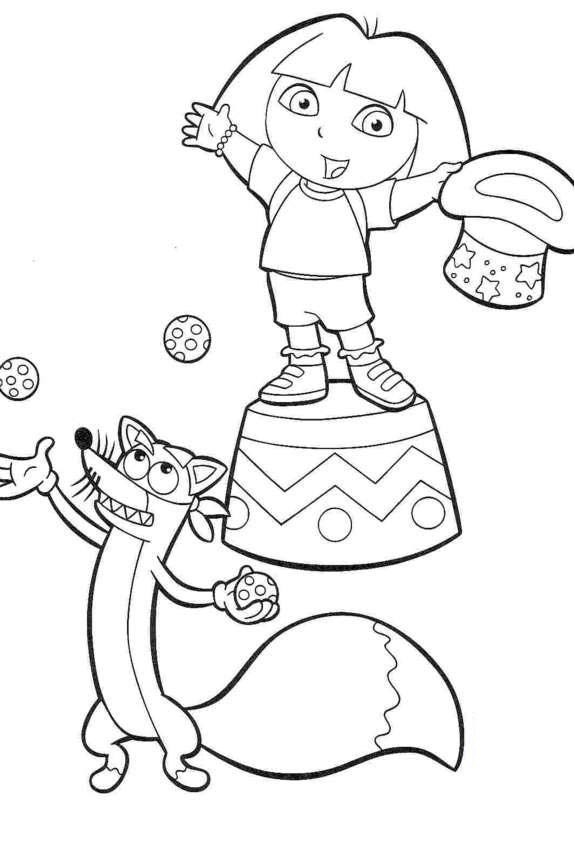 Dibujo de Dora la exploradora para colorear y pintar #13700