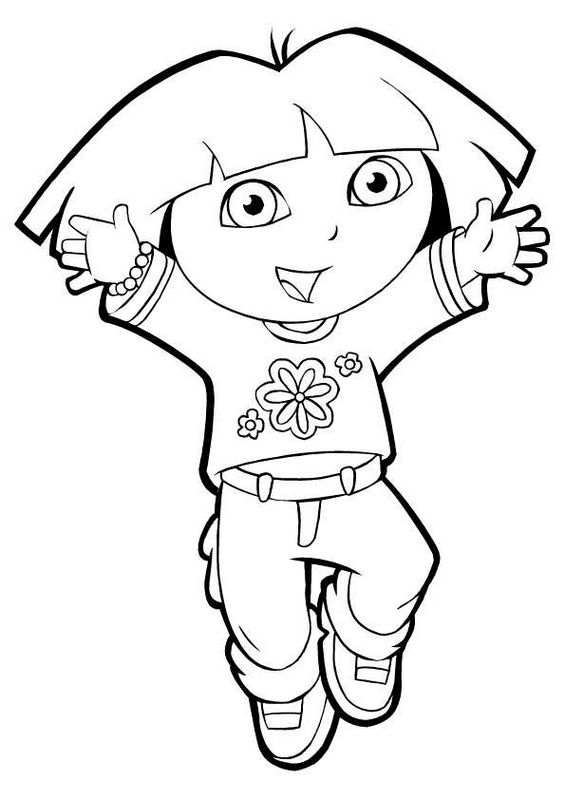 Dibujo de Dora la exploradora para colorear y pintar #13719