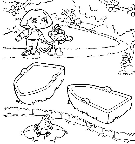 Dibujo de Dora la exploradora para colorear y pintar #13723
