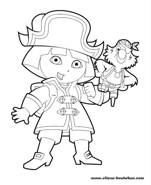 Dibujo de Dora la exploradora para colorear y pintar #13770