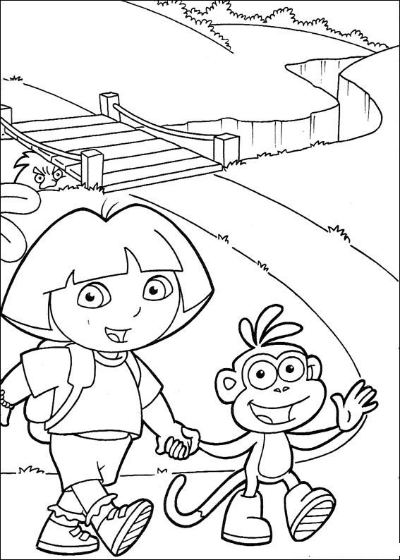 Dibujo de Dora la exploradora para colorear y pintar #13777