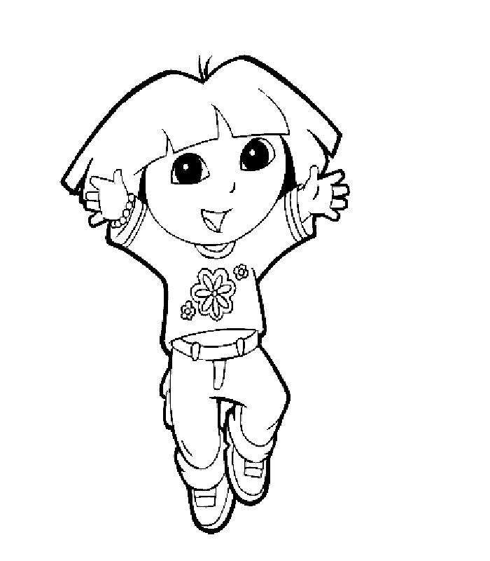 Dibujo de Dora la exploradora para colorear y pintar #13782