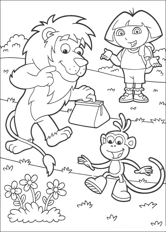 Dibujo de Dora la exploradora para colorear y pintar #13787