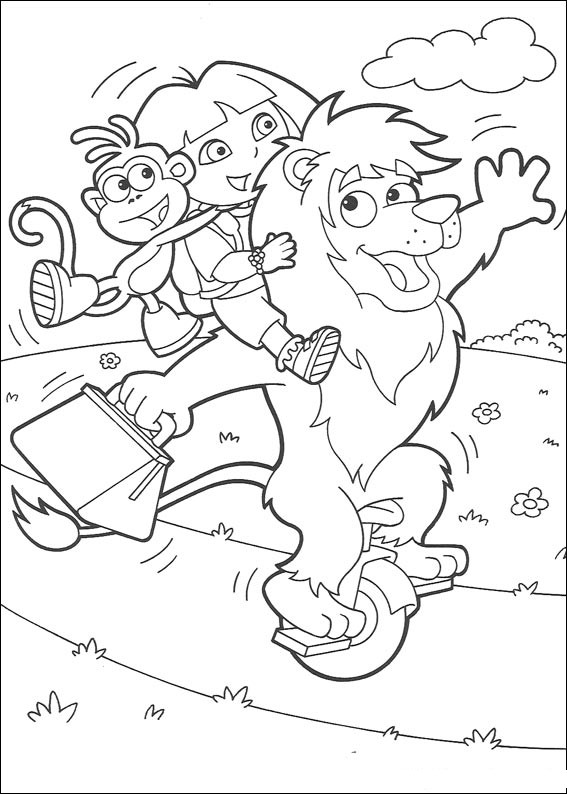 Dibujo de Dora la exploradora para colorear y pintar #13878