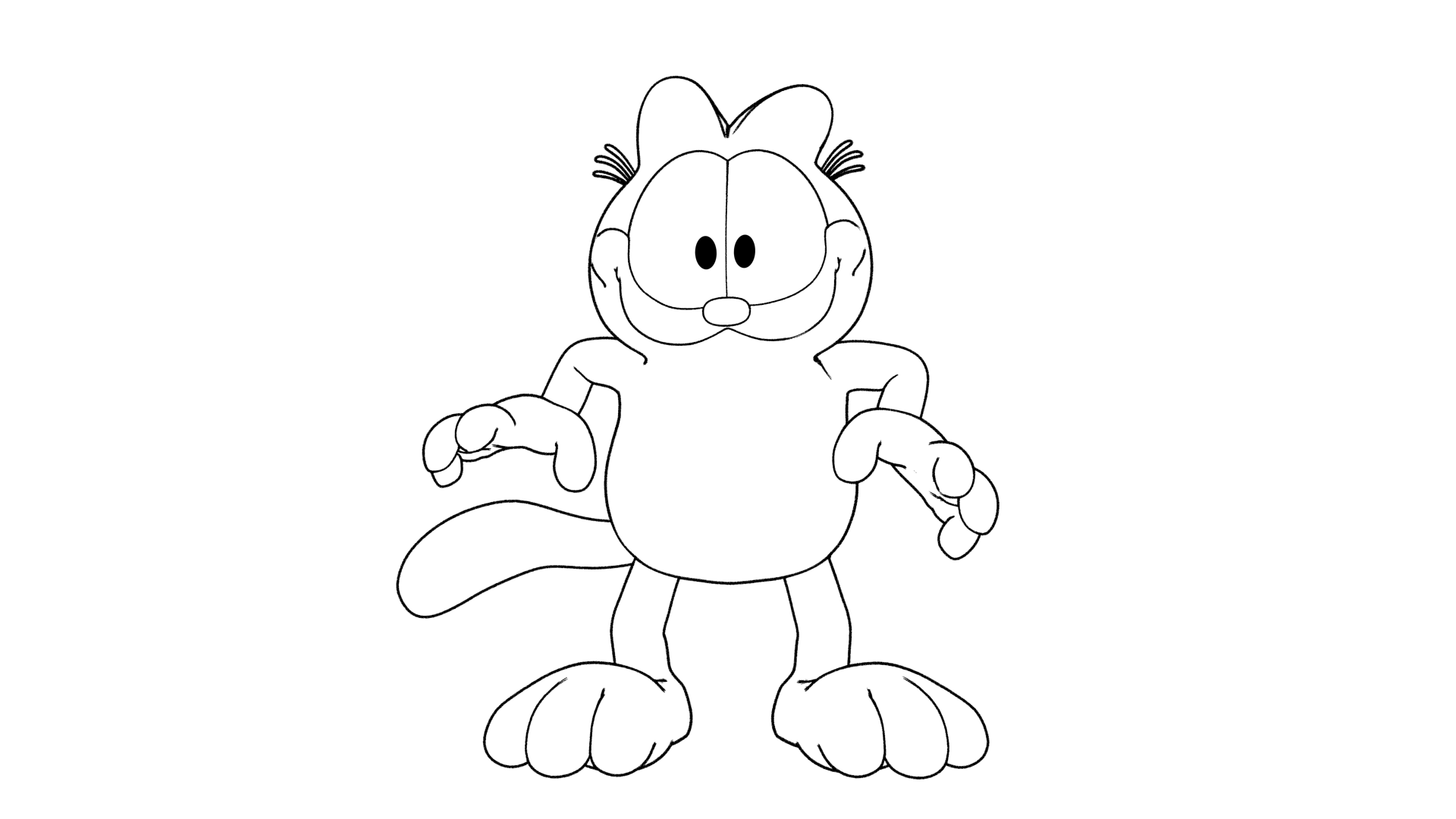 Dibujo de Garfield para colorear y pintar #14471