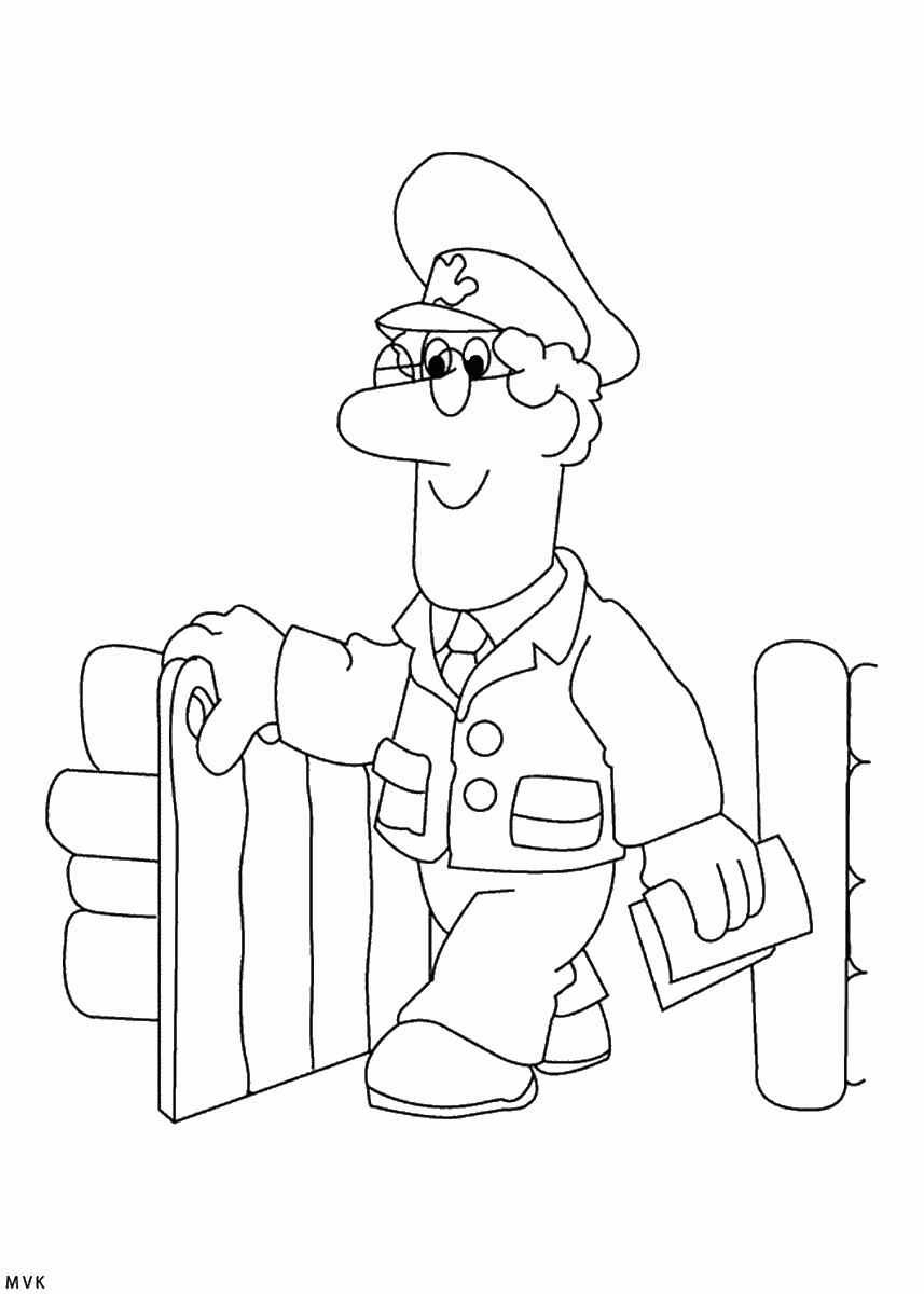 Dibujo de Pat el cartero para colorear y pintar #17963