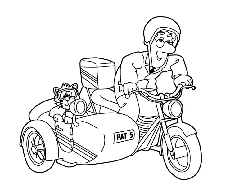 Dibujo de Pat el cartero para colorear y pintar #17975