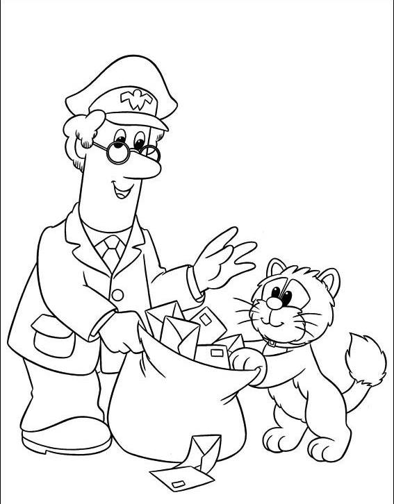 Dibujo para colorear de Pat el cartero #18020