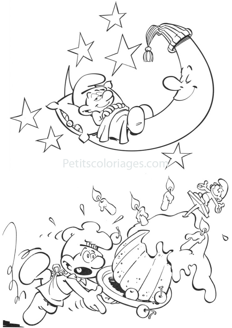 Dibujo de Los Pitufos para colorear y pintar #18676