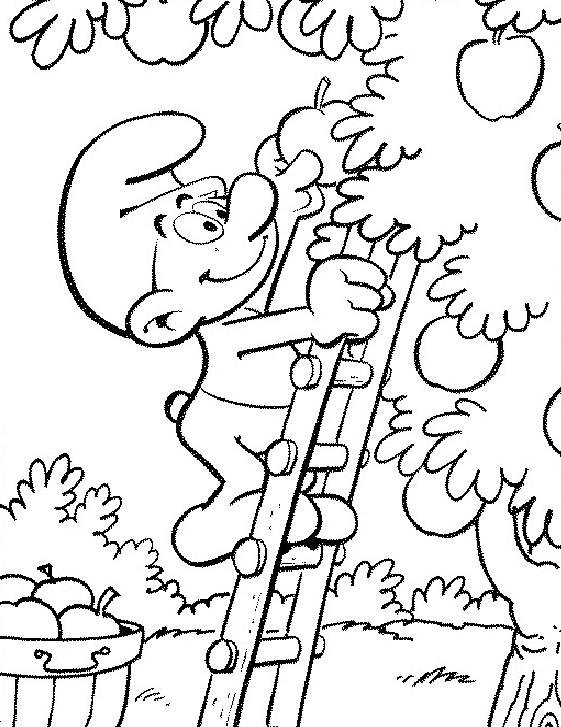Dibujo de Los Pitufos para colorear y pintar #18688