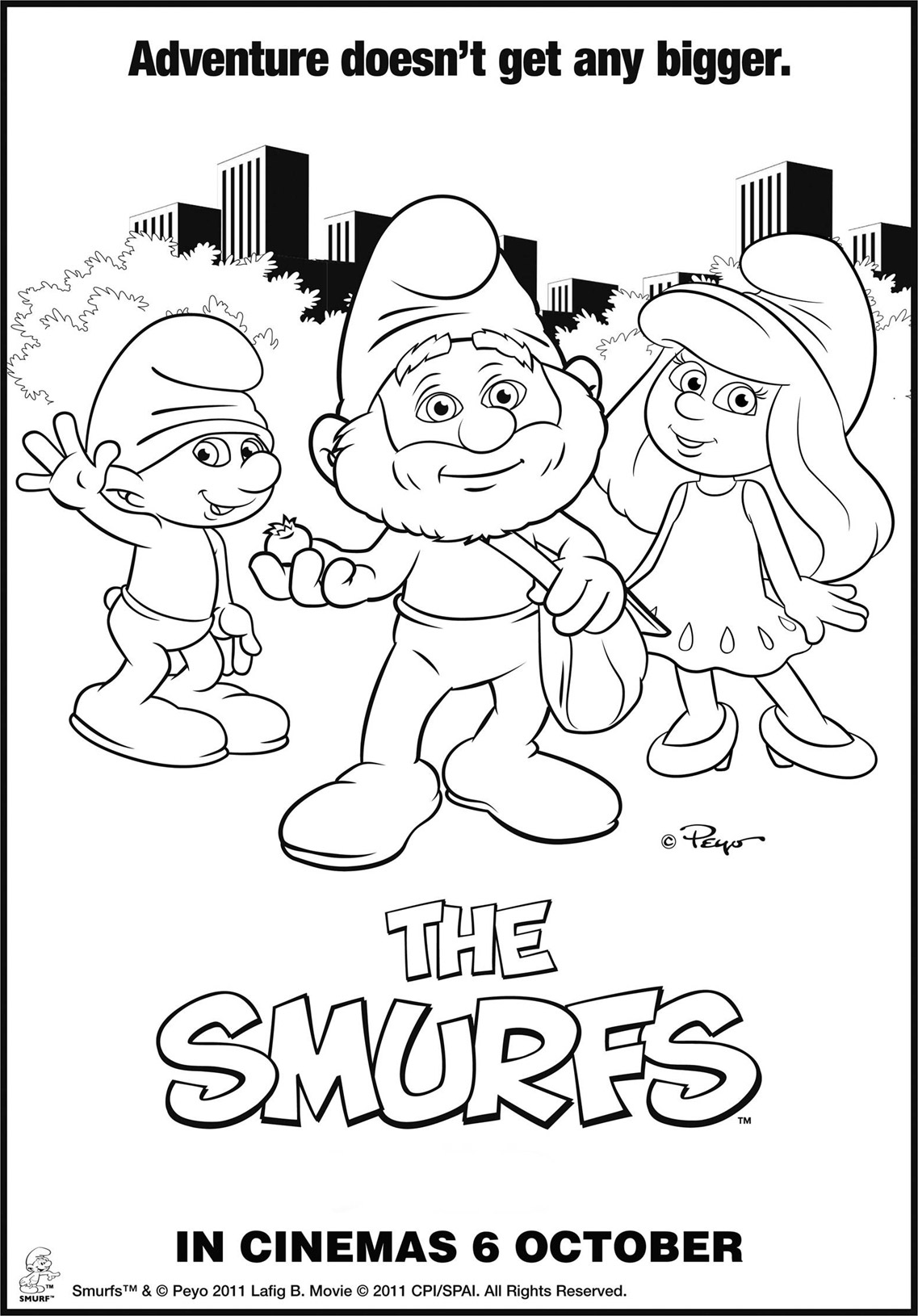 Dibujo de Los Pitufos para colorear y pintar #18712