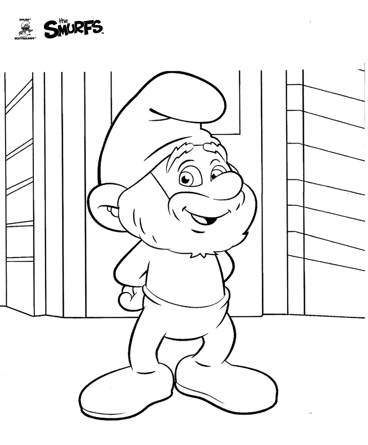 Dibujo de Los Pitufos para colorear y pintar #18775