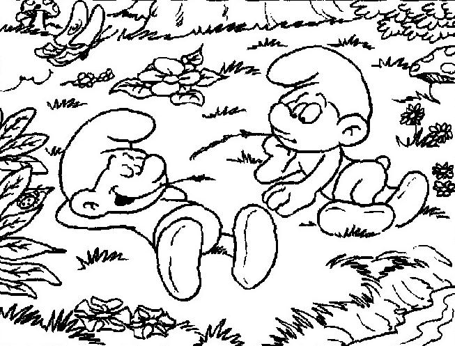 Dibujo de Los Pitufos para colorear y pintar #18805
