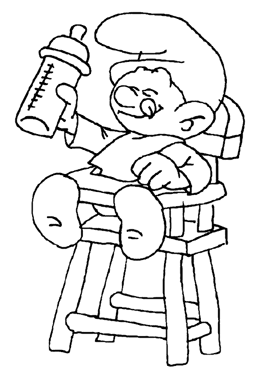 Dibujo de Los Pitufos para colorear y pintar #18816