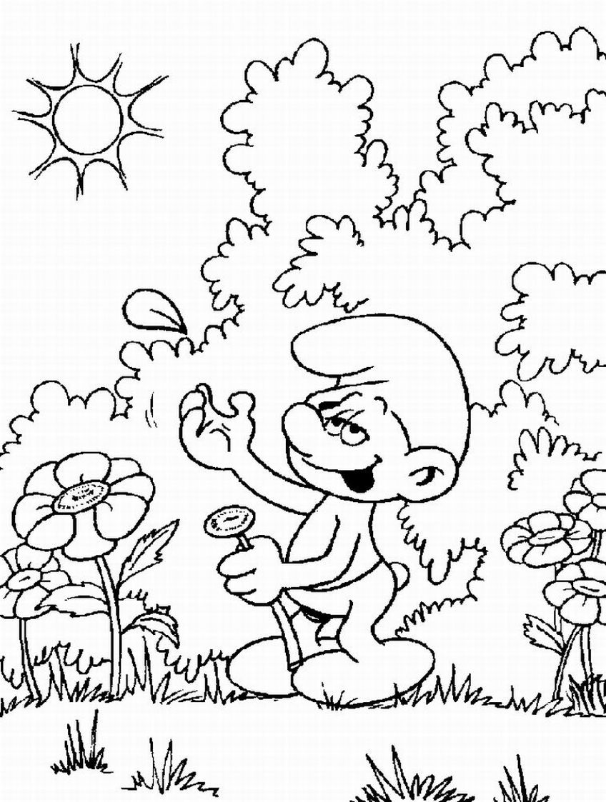 Dibujo de Los Pitufos para colorear y pintar #18817