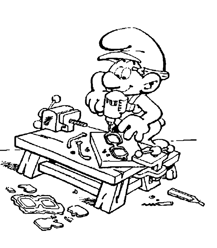 Dibujo de Los Pitufos para colorear y pintar #18854