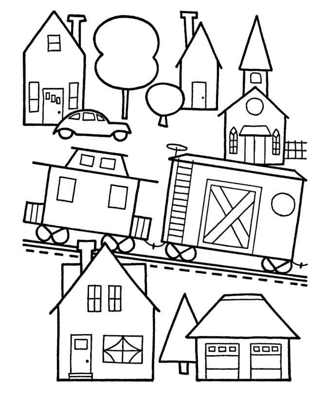 Dibujo de Ciudad para colorear y pintar #22043