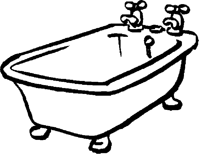Dibujo de Cuarto de baño para colorear y pintar #22138