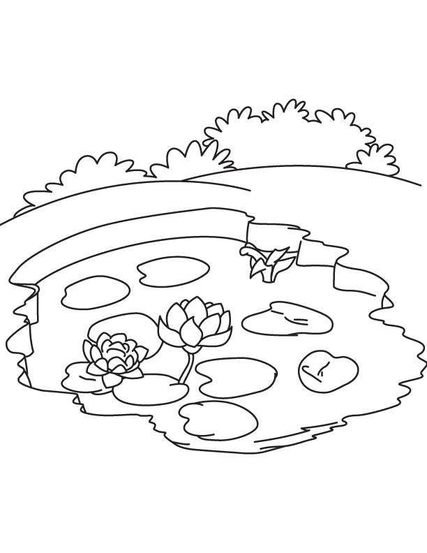 Dibujo de Lago para colorear y pintar #27994