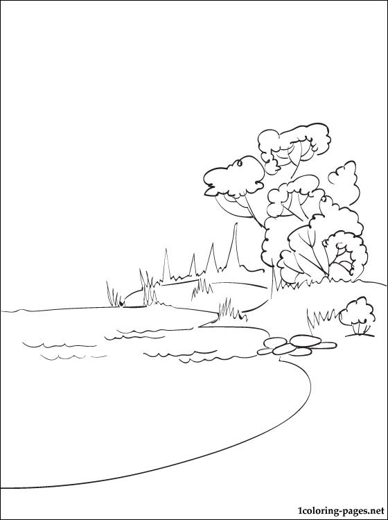 Dibujo de Lago para colorear y pintar #28000