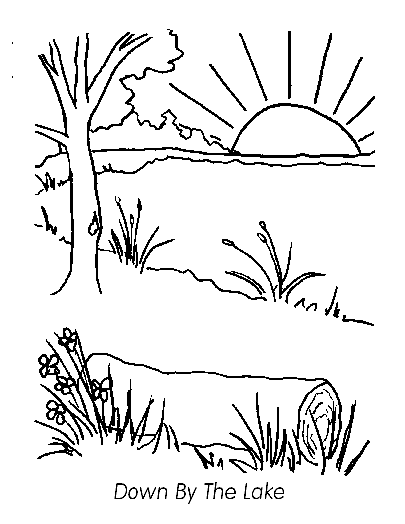 Dibujo de Lago para colorear y pintar #28007