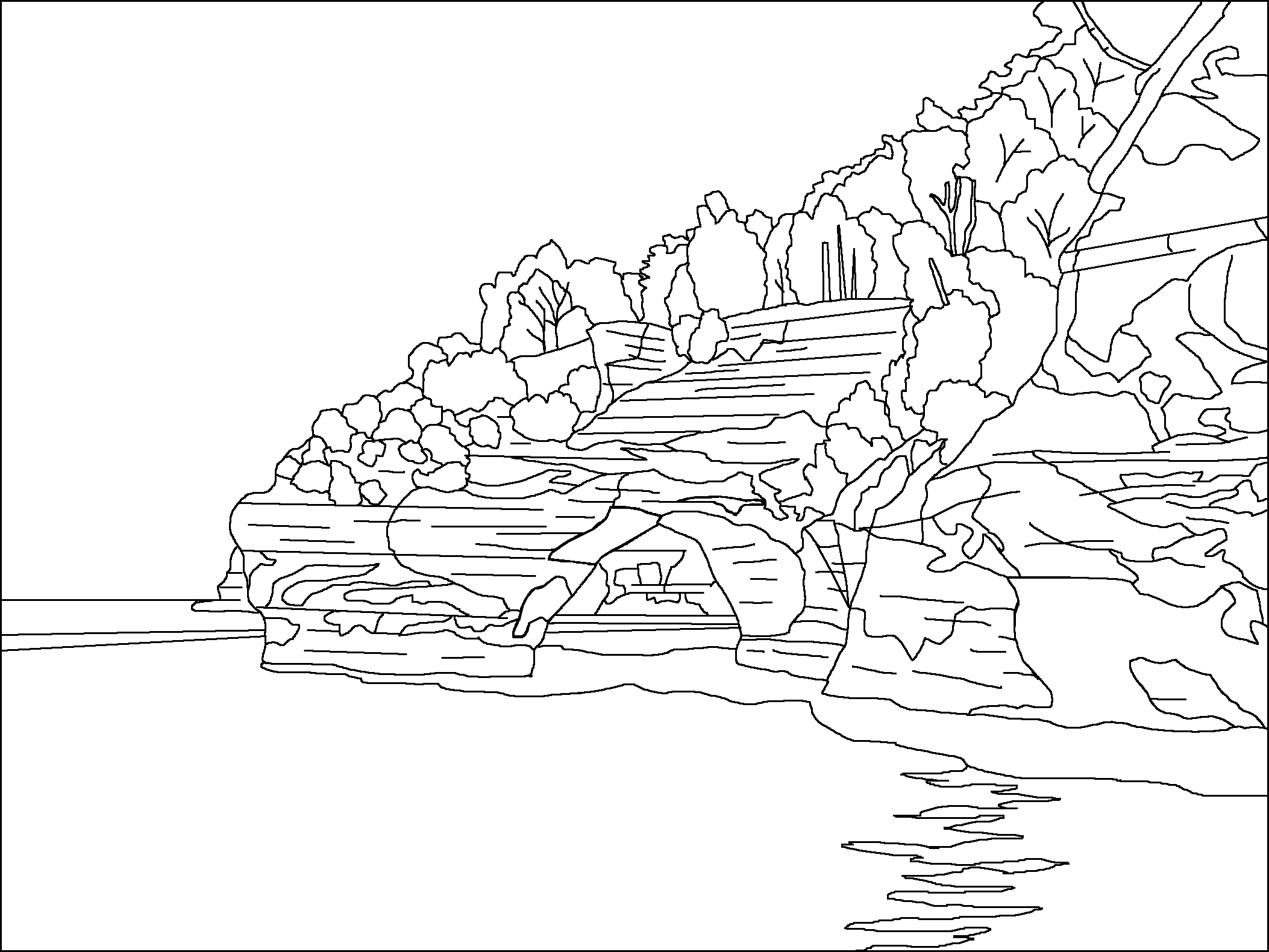 Dibujo de Lago para colorear y pintar #28011