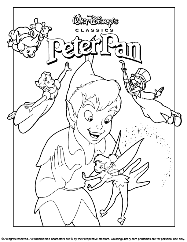 Dibujo de Peter Pan para colorear y pintar #38123
