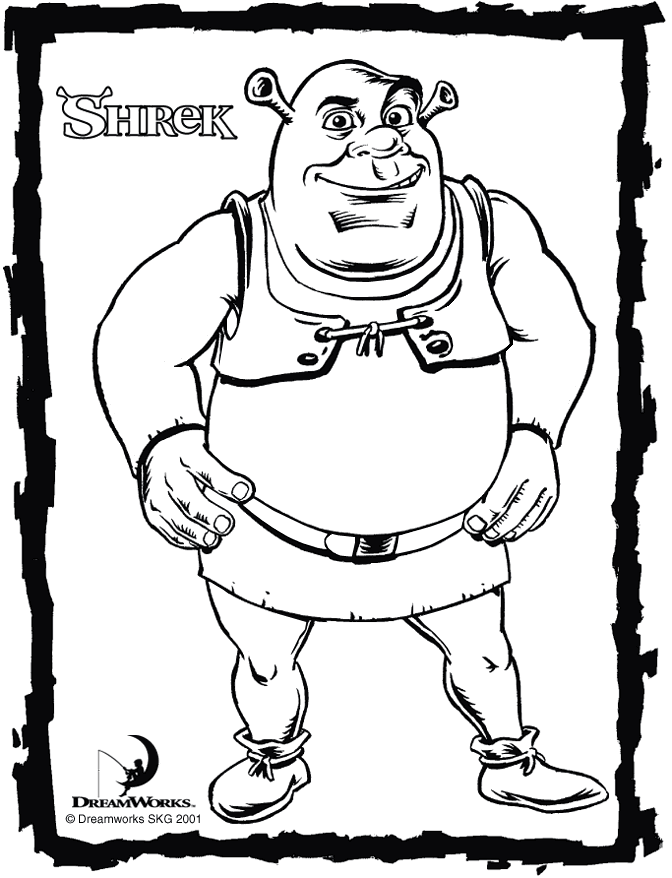 Dibujo de Shrek para colorear y pintar #38531