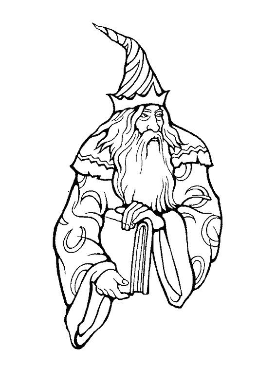 Dibujo de Brujo para colorear y pintar #41047