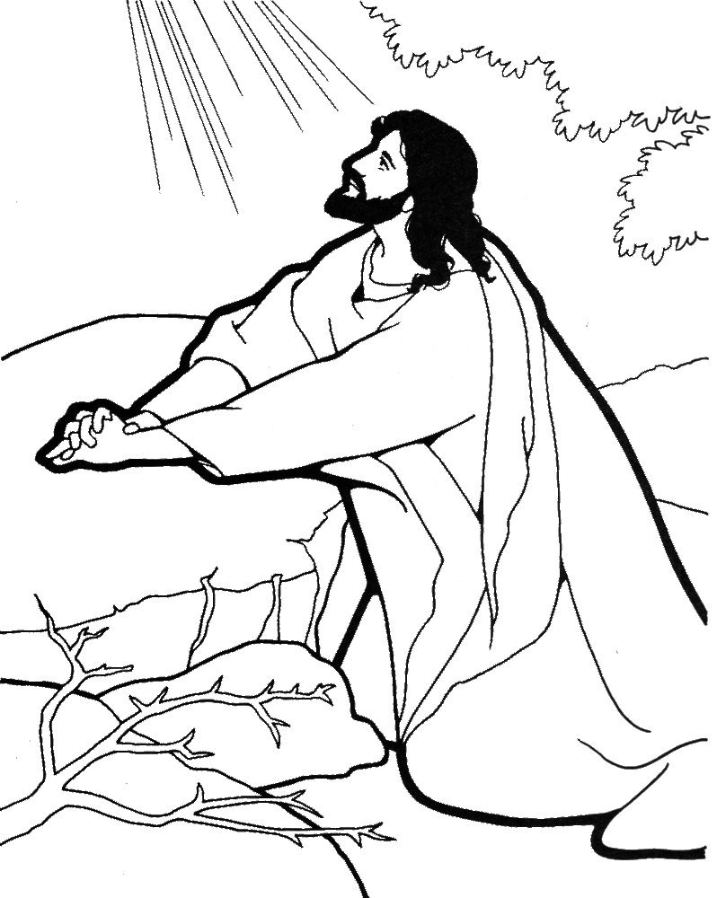 Dibujo de Jesús para colorear y pintar #42730