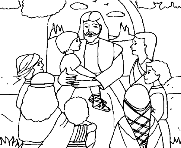 Dibujo de Jesús para colorear y pintar #42809