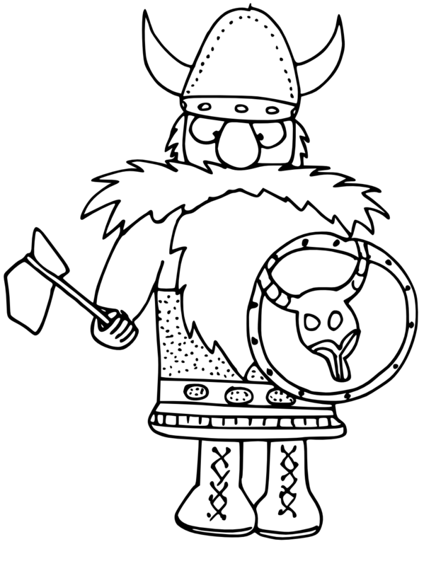 Dibujo de Vikingo para colorear y pintar #45320