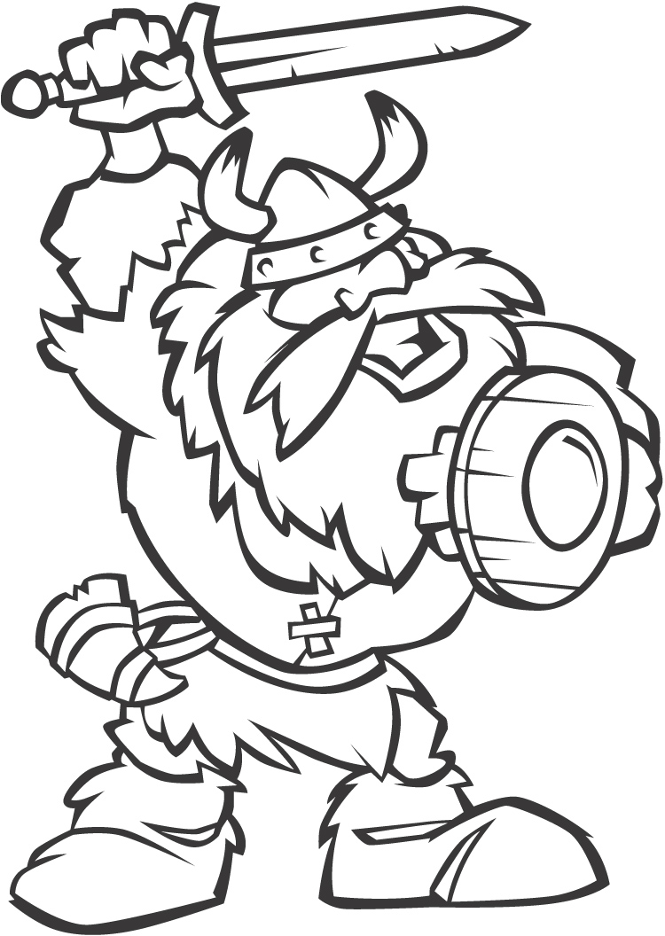 Dibujo de Vikingo para colorear y pintar #45340