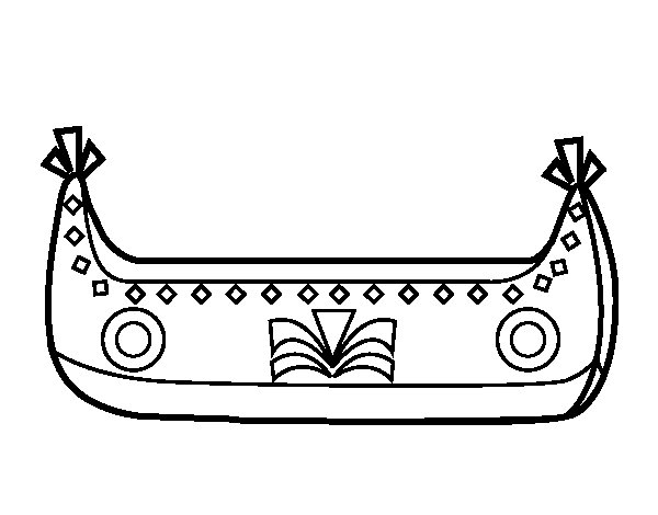 Dibujo de Canoa para colorear y pintar #51408