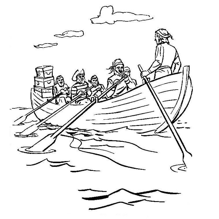 Dibujo de Canoa para colorear y pintar #51410