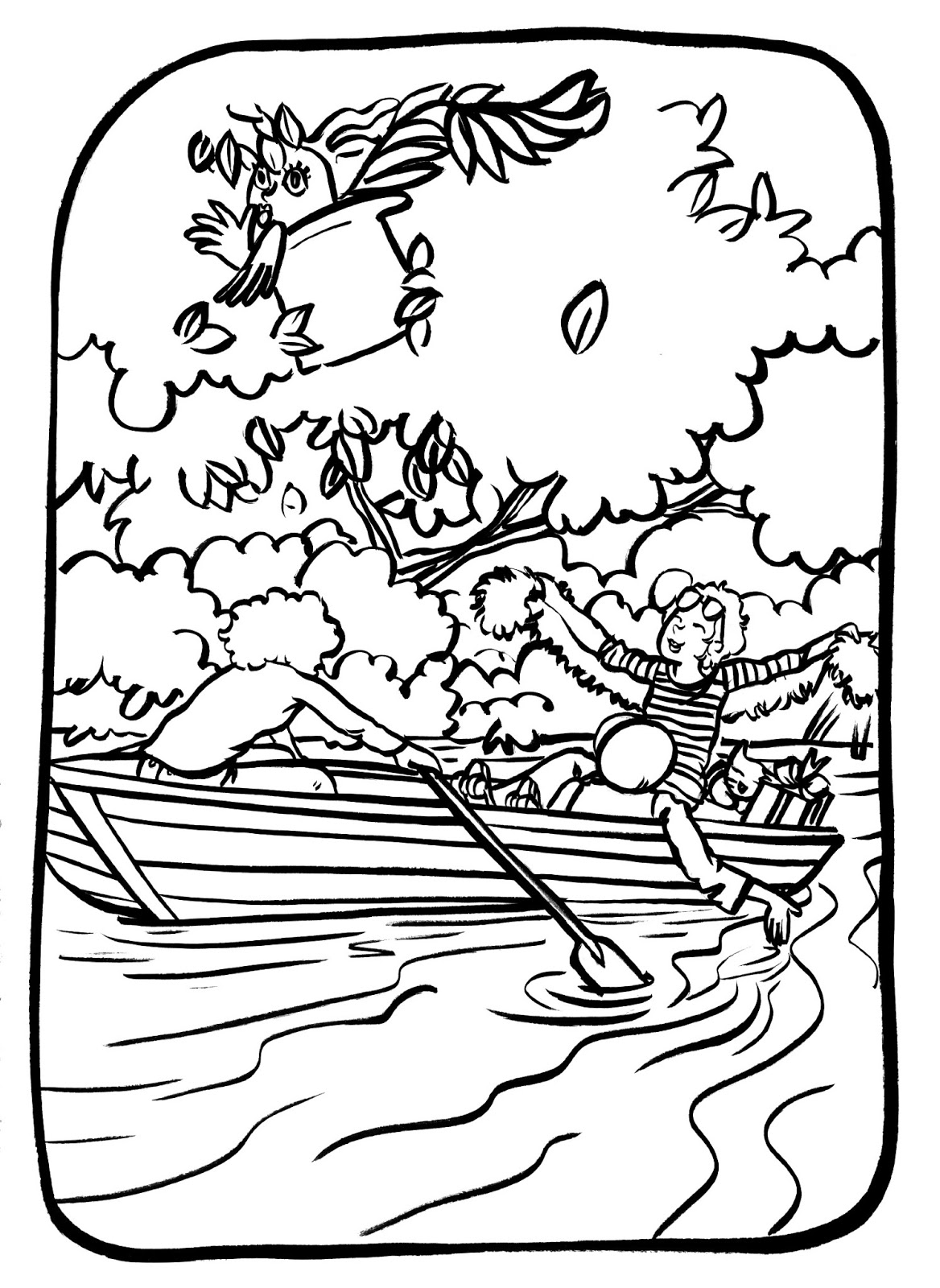 Dibujo de Canoa para colorear y pintar #51416