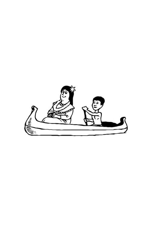 Dibujo de Canoa para colorear y pintar #51431