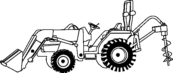 Dibujo de Tractor para colorear y pintar #51918