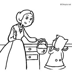 Dibujos de Caperucita Roja para colorear y pintar
