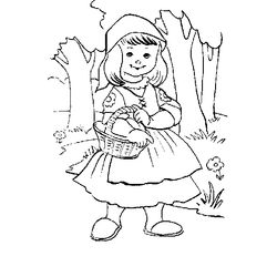 Dibujos de Caperucita Roja para colorear y pintar