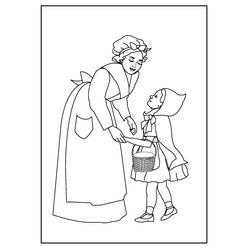 Dibujos de Caperucita Roja para colorear y pintar