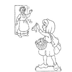 Dibujos de Caperucita Roja para colorear y pintar