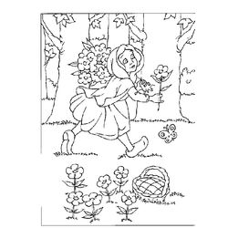 Dibujos de Caperucita Roja para colorear y pintar