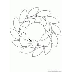 Dibujos de Corona de Navidad para colorear y pintar