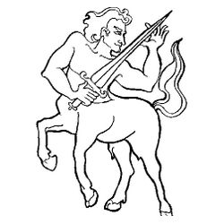 Dibujos de Centauro para colorear y pintar